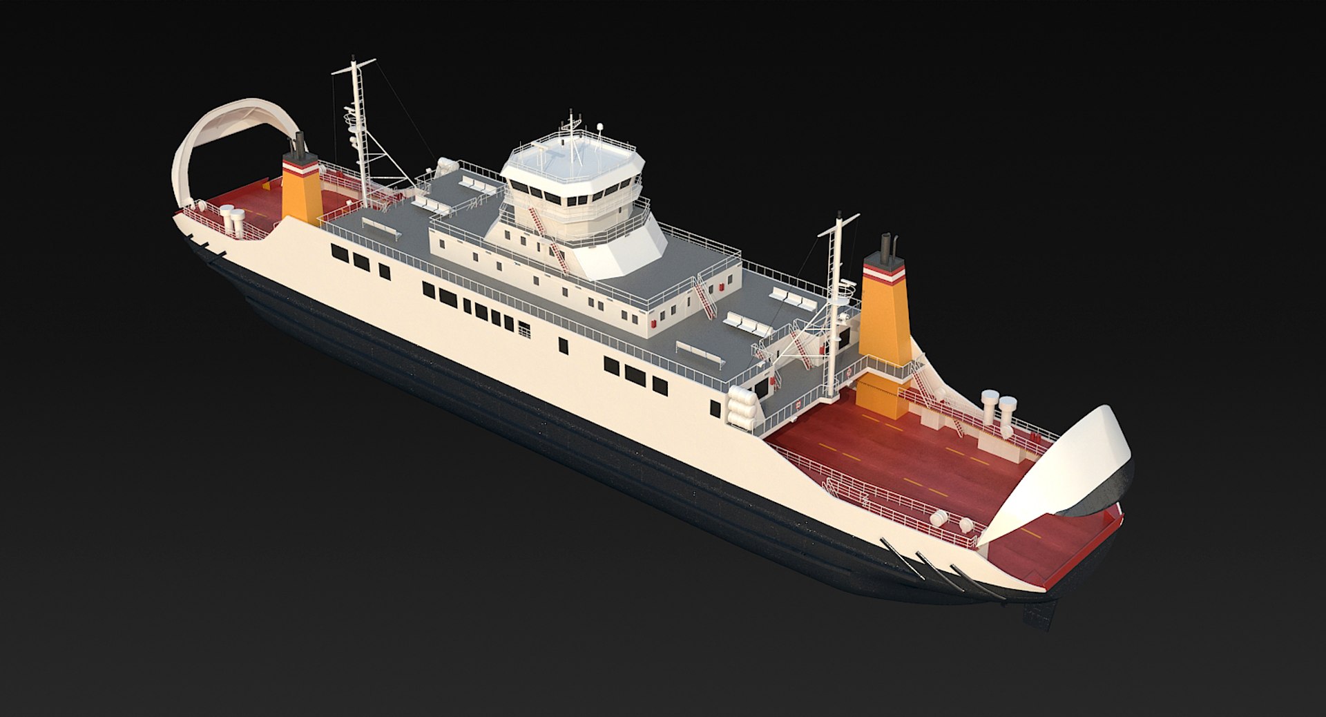 Car Ferry 3D Model - TurboSquid 1166581