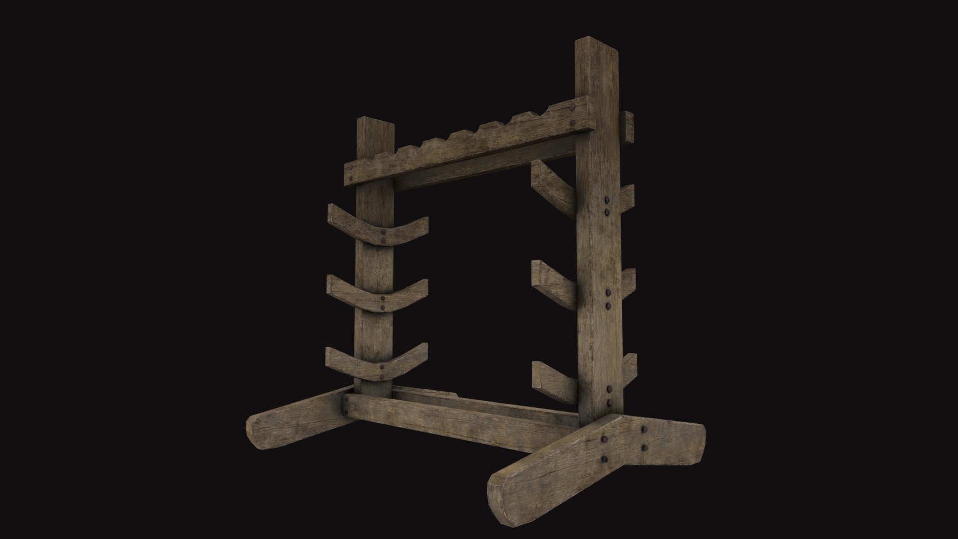3D Medieval Weapons Rack - TurboSquid 2318754