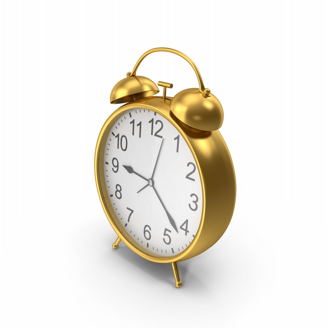 3D Alarm Clock Gold - TurboSquid 1831016