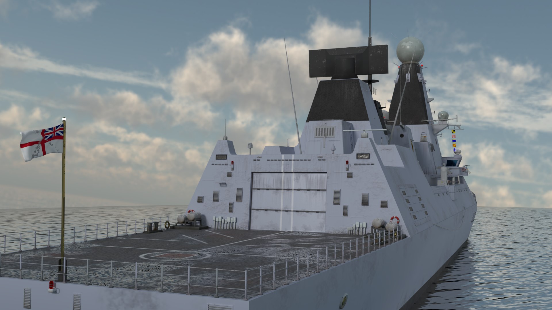 HMS Daring - Royal Navy Type 45 Class Air Defence Destroyer Model ...