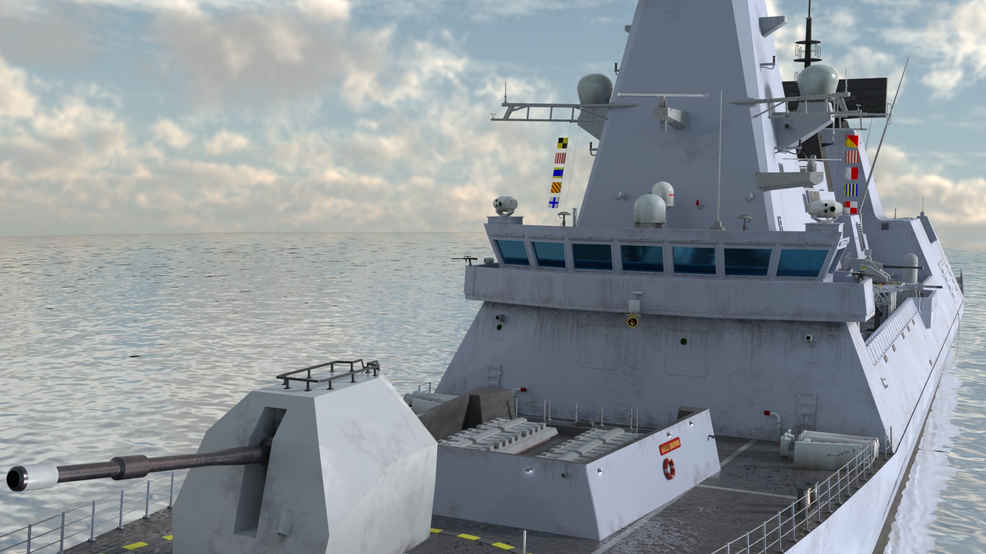 HMS Daring - Royal Navy Type 45 Class Air Defence Destroyer Model ...