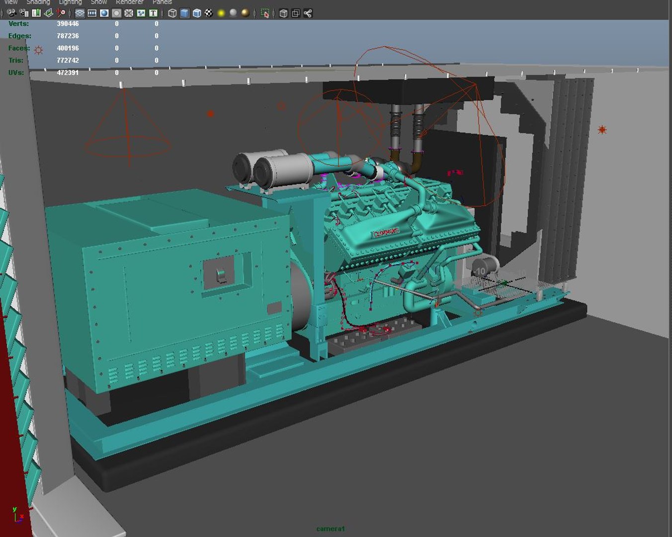 Modeled Generator 3d Model