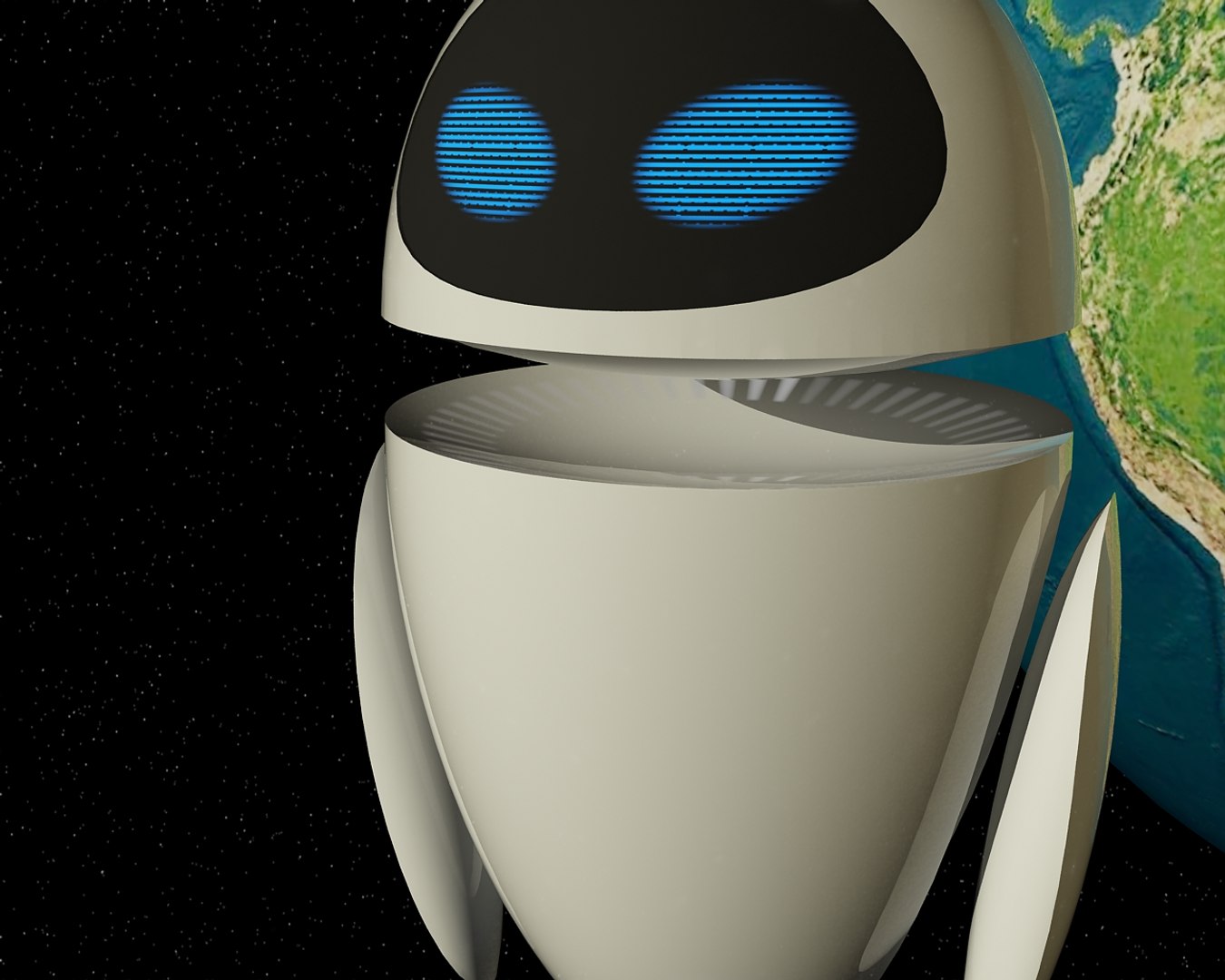 3ds Robot Eve Cartoon Wall-e