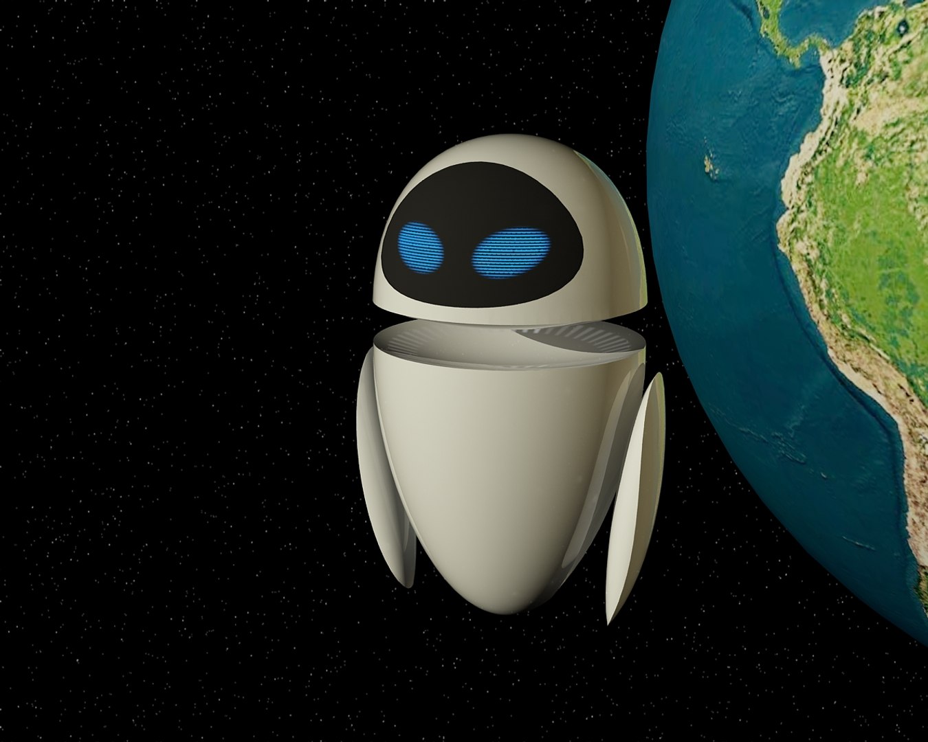 3ds Robot Eve Cartoon Wall-e