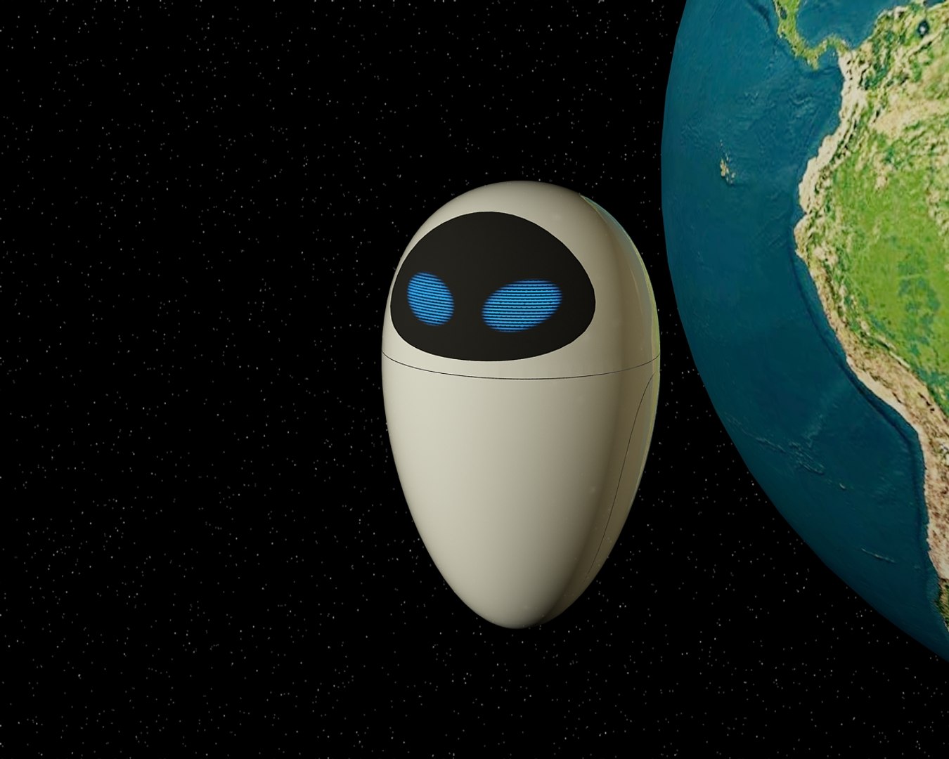 3ds Robot Eve Cartoon Wall-e