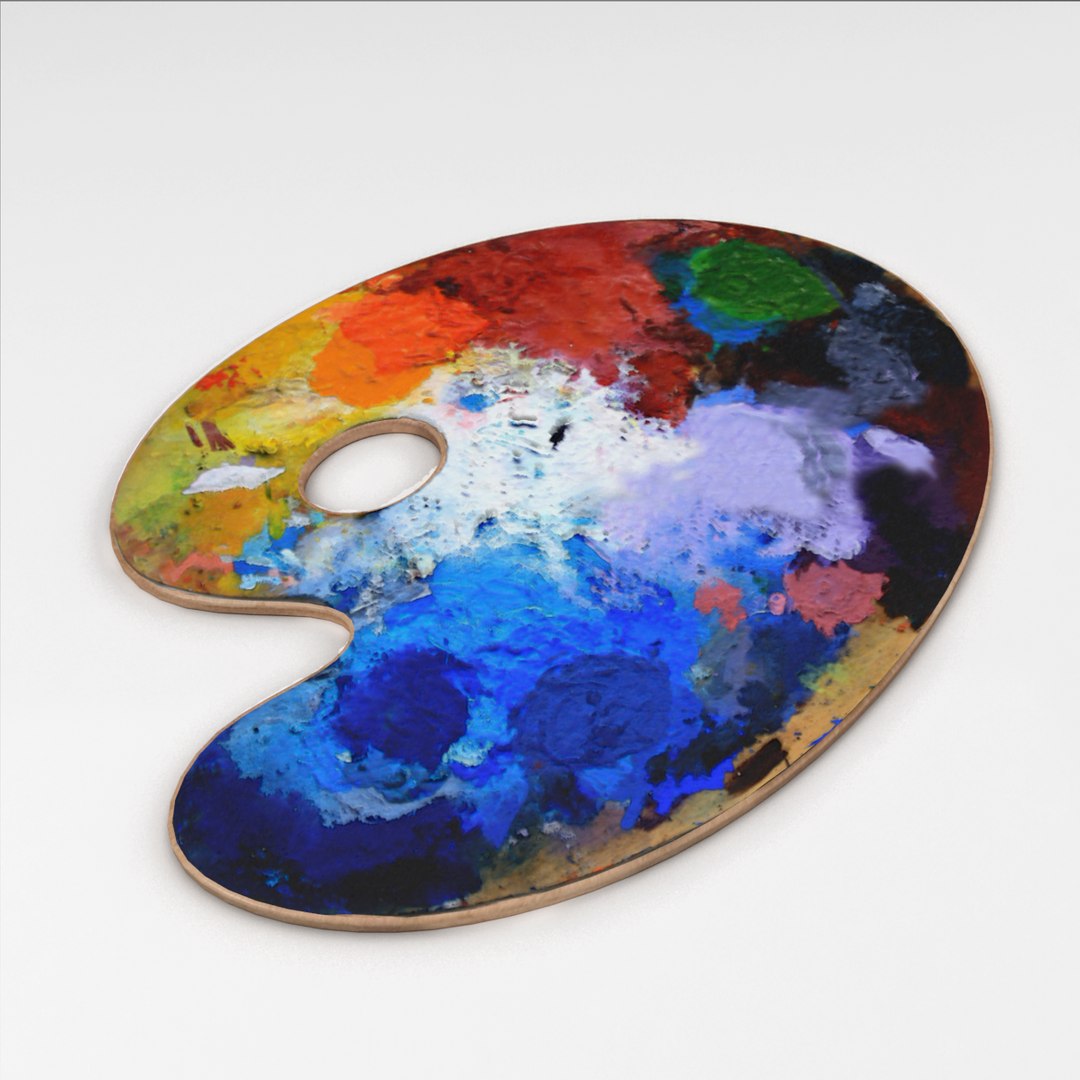 3d brush palette model