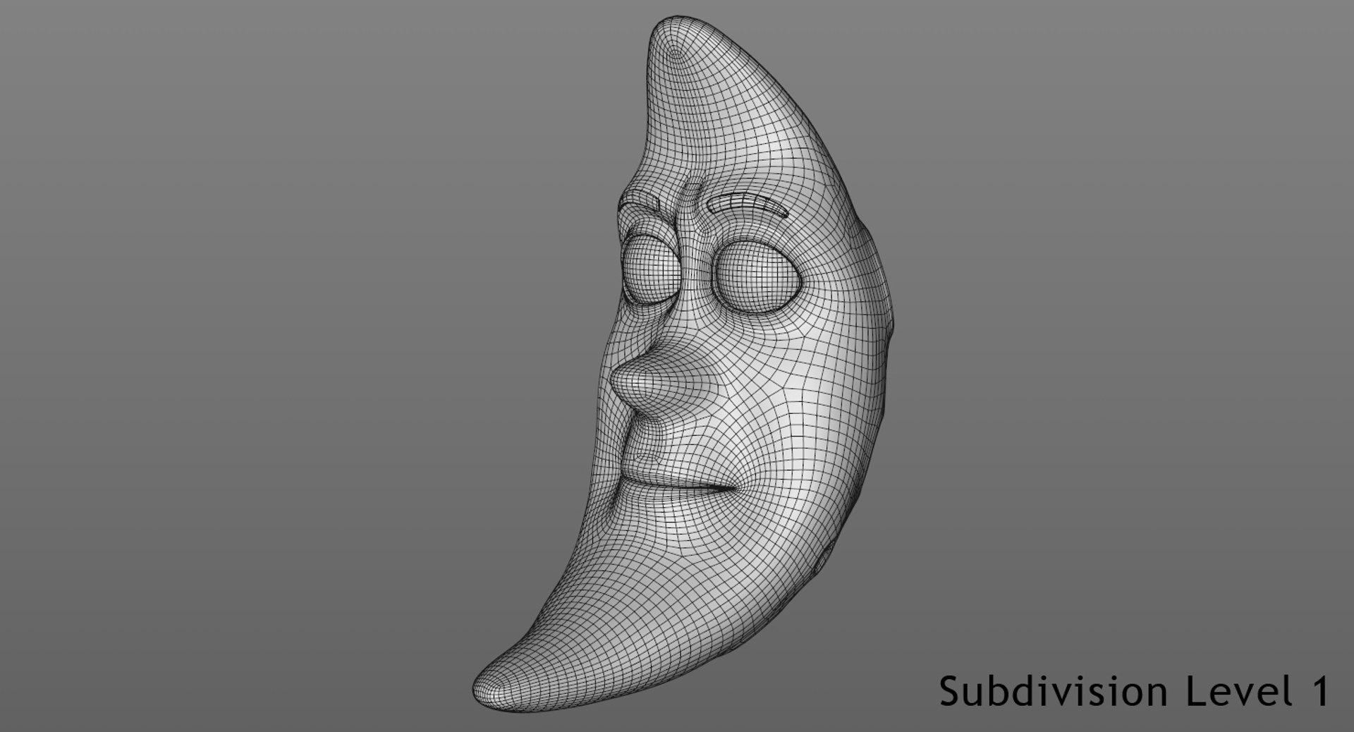 Cartoon Moon Character 3d C4d