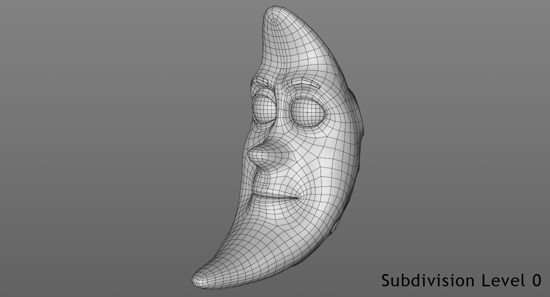 Cartoon Moon Character 3d C4d