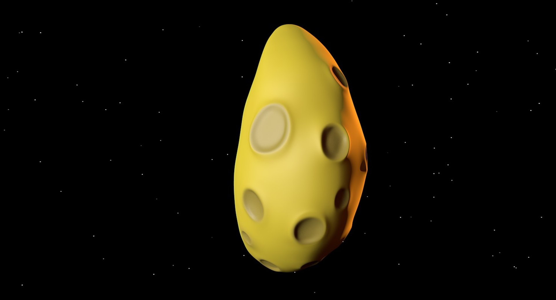 Cartoon Moon Character 3d C4d