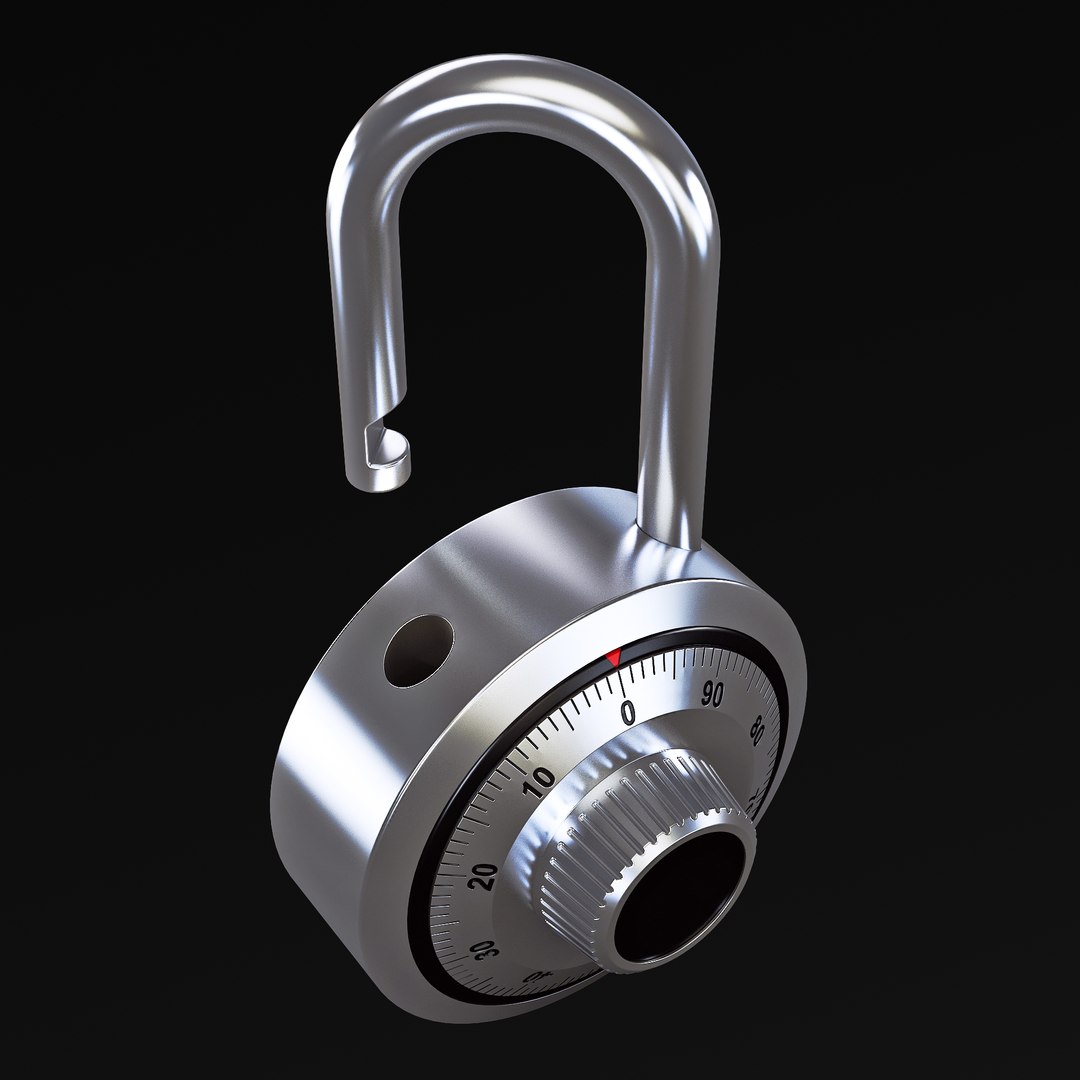 3D Dial Combination Padlock V 1 - TurboSquid 1778451