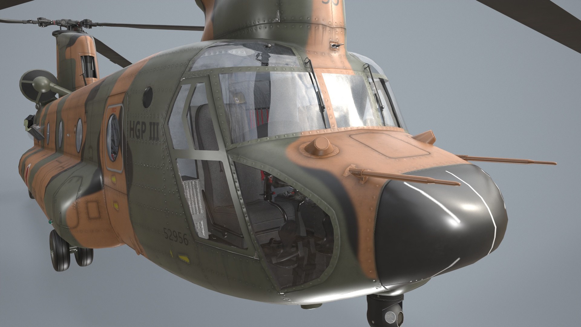 3D CH-47J Chinook JGSDF Static - TurboSquid 2168217