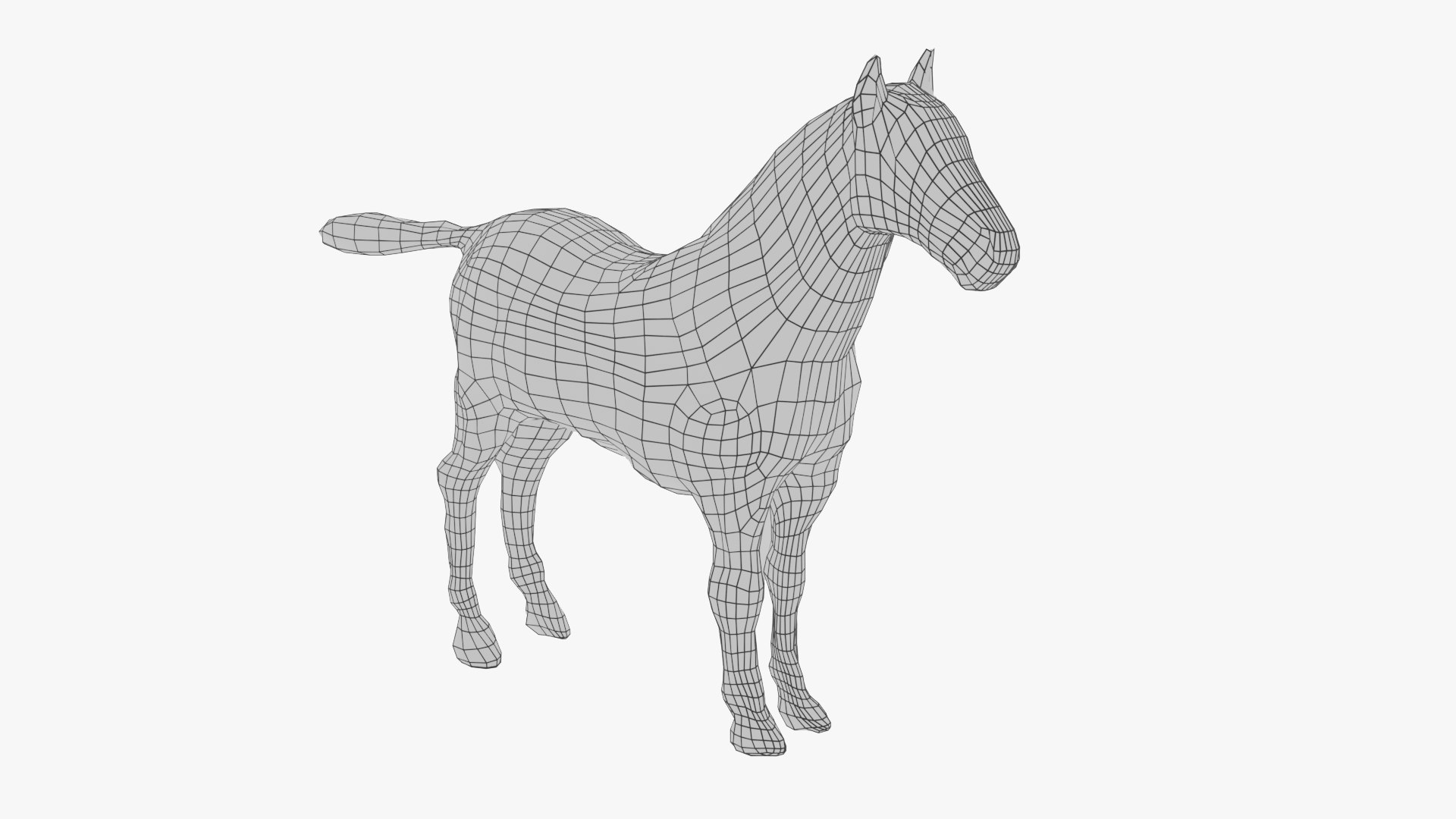 3D Model Low Poly Horse - TurboSquid 1998499