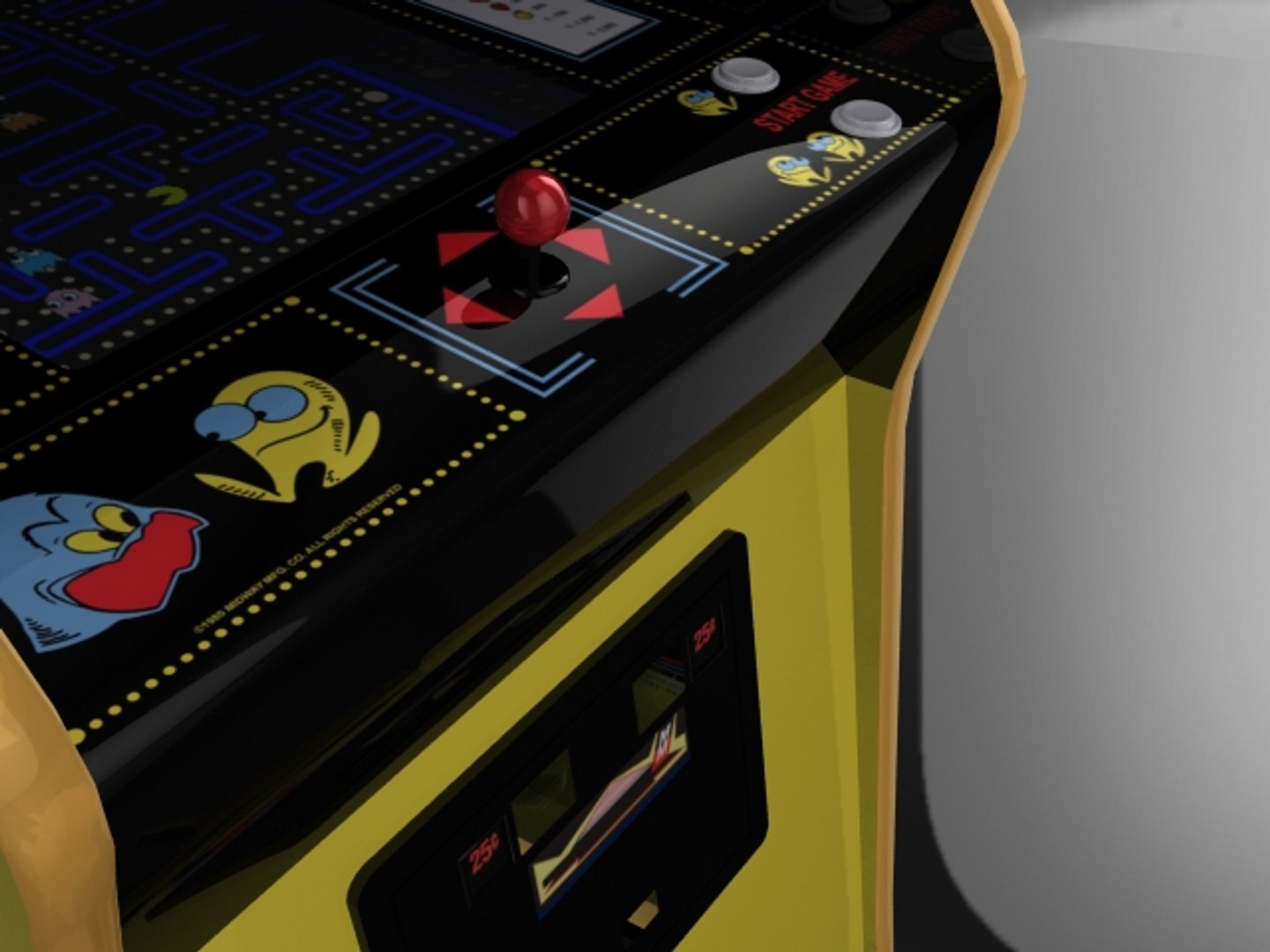 Pacman Arcade Machine 3d Max