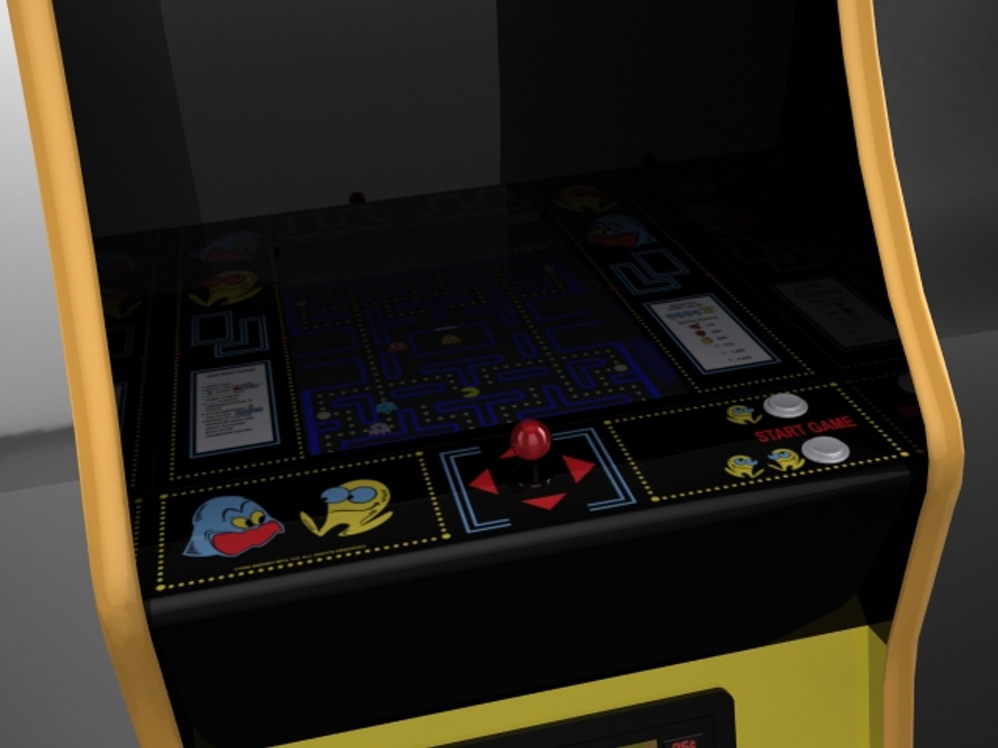 Pacman Arcade Machine 3d Max