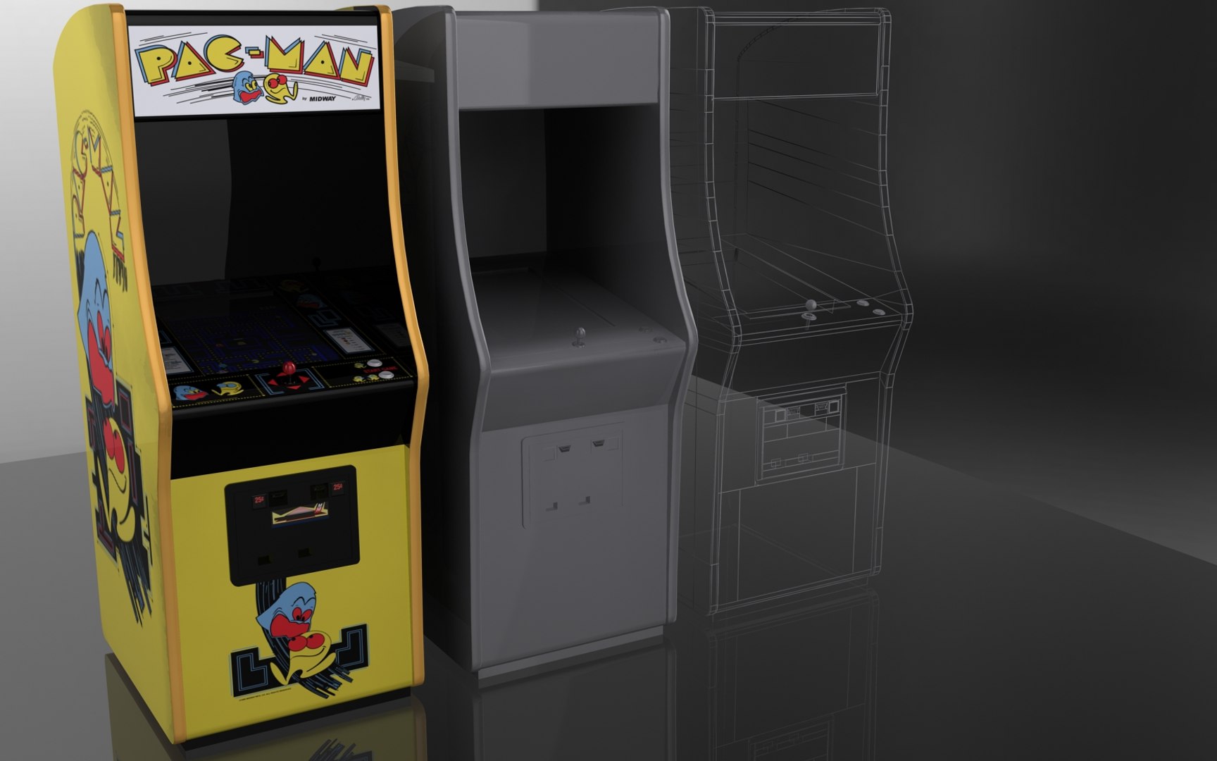 Pacman Arcade Machine 3d Max