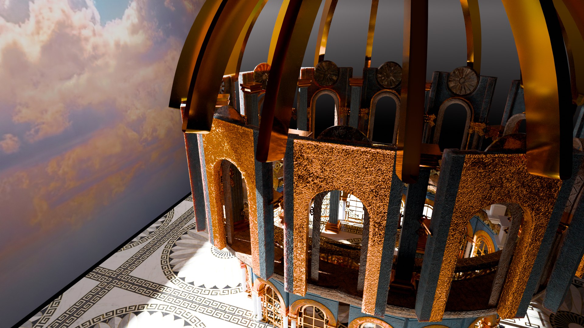 Golden Dome 3D - TurboSquid 2212550