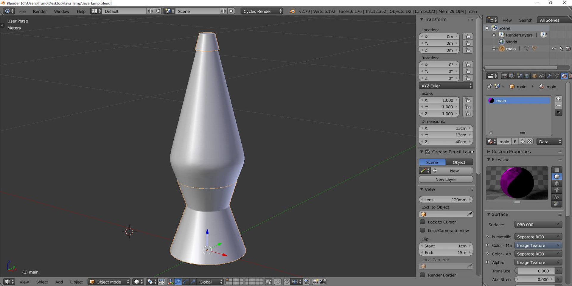 lava lamp 3d model