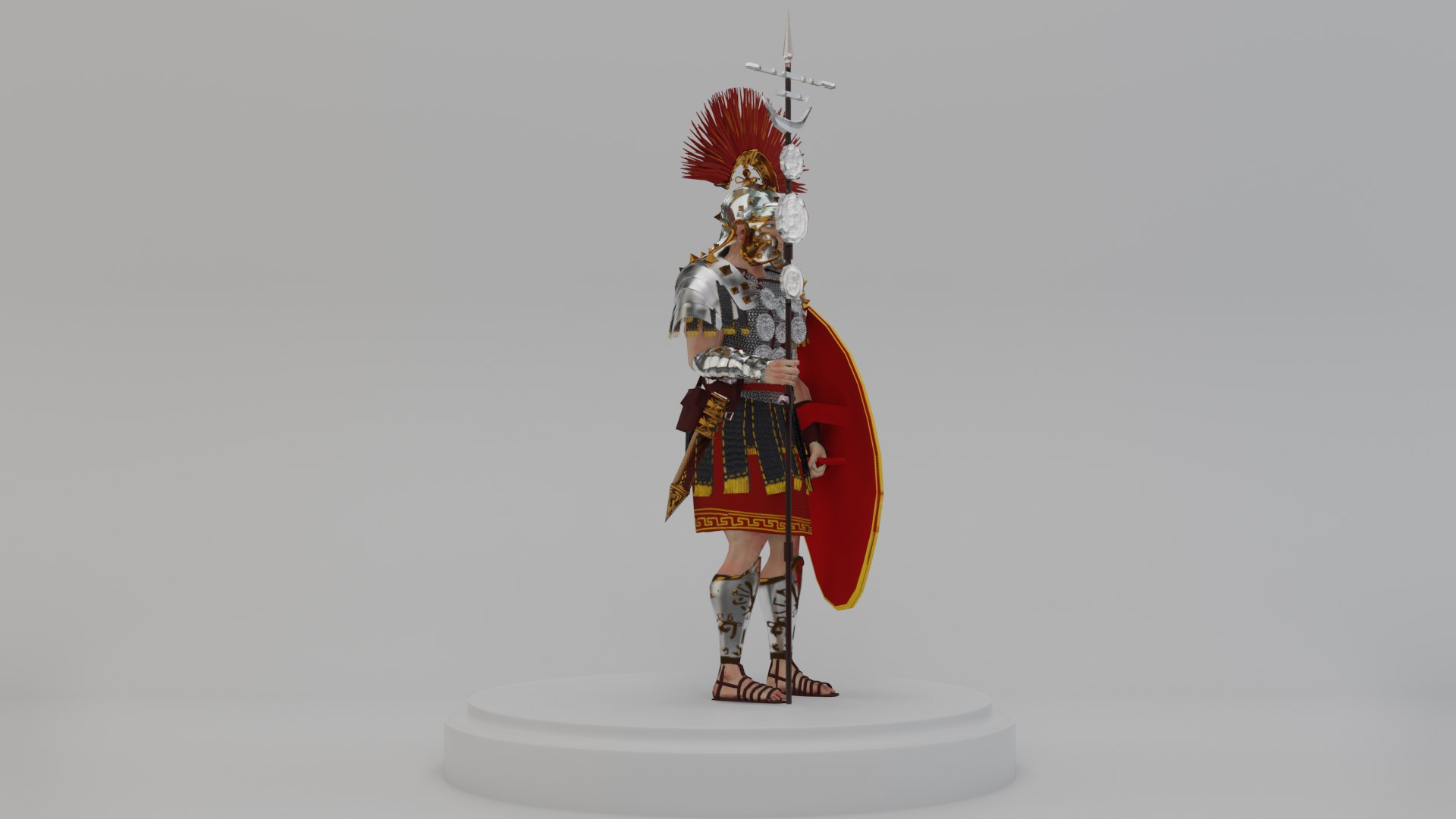 3D Roman Warrior Centurion LowPolygon Model - TurboSquid 1814806