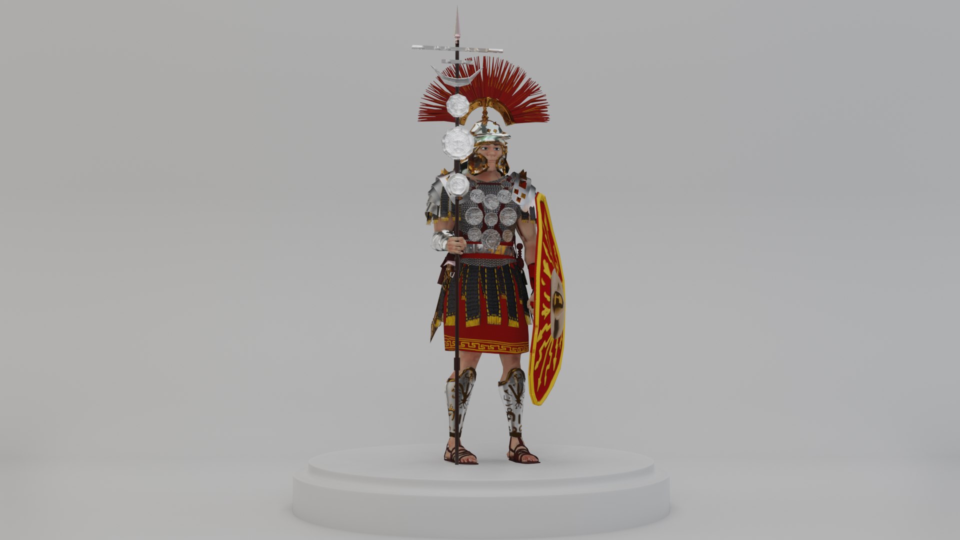 3D Roman Warrior Centurion LowPolygon Model - TurboSquid 1814806