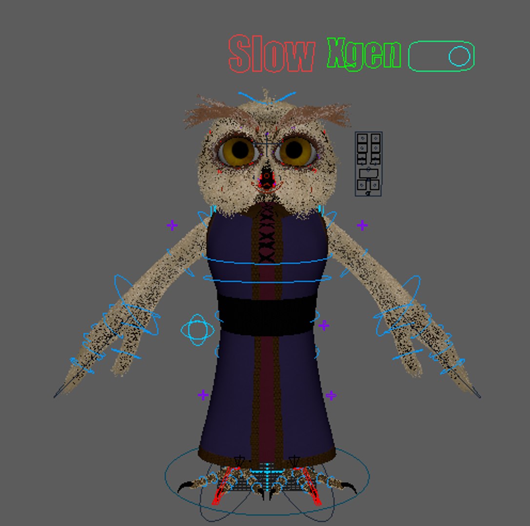 Cartoon Owl Rigged 3D model - TurboSquid 2007111
