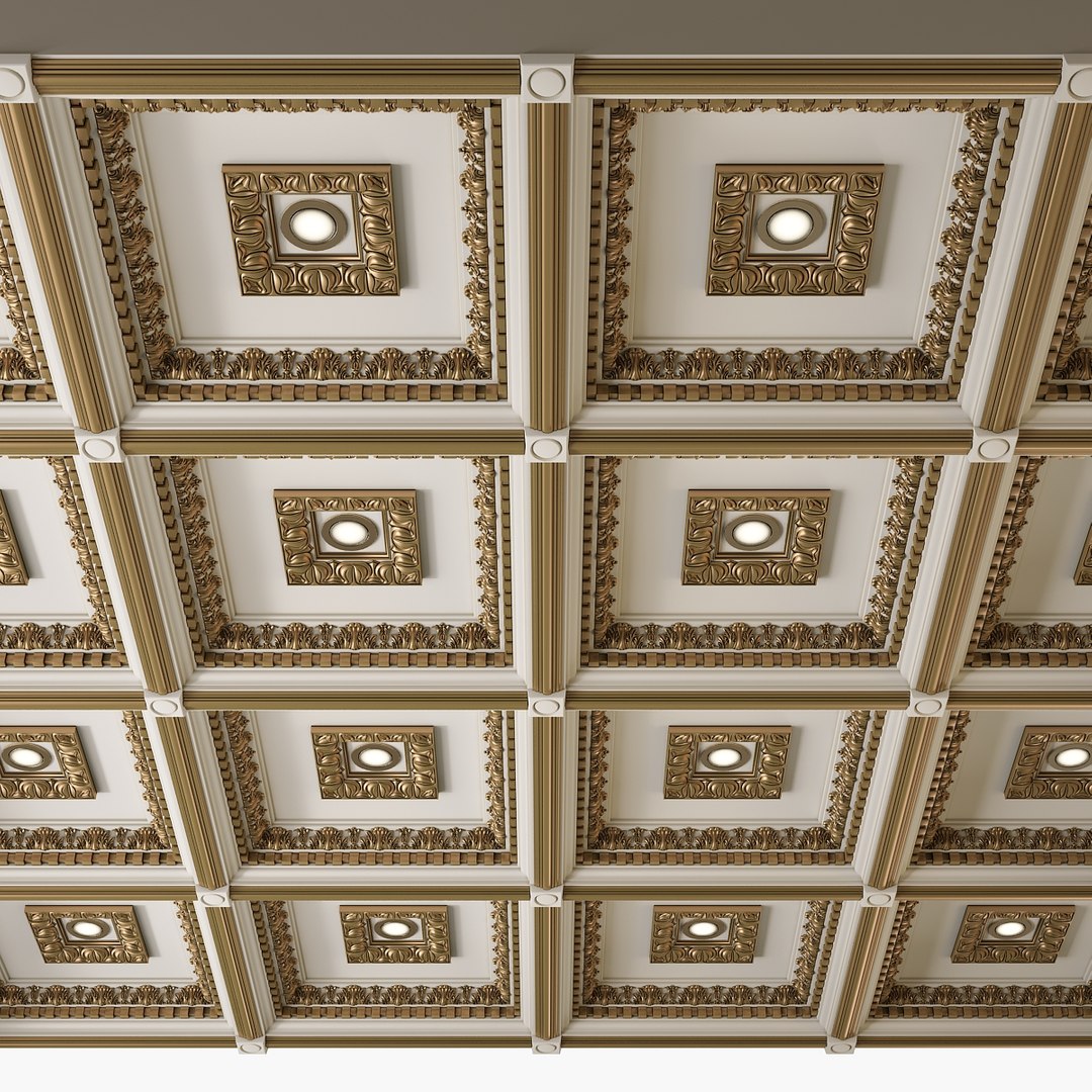 Ceiling Decorative Tile 3D - TurboSquid 1473273