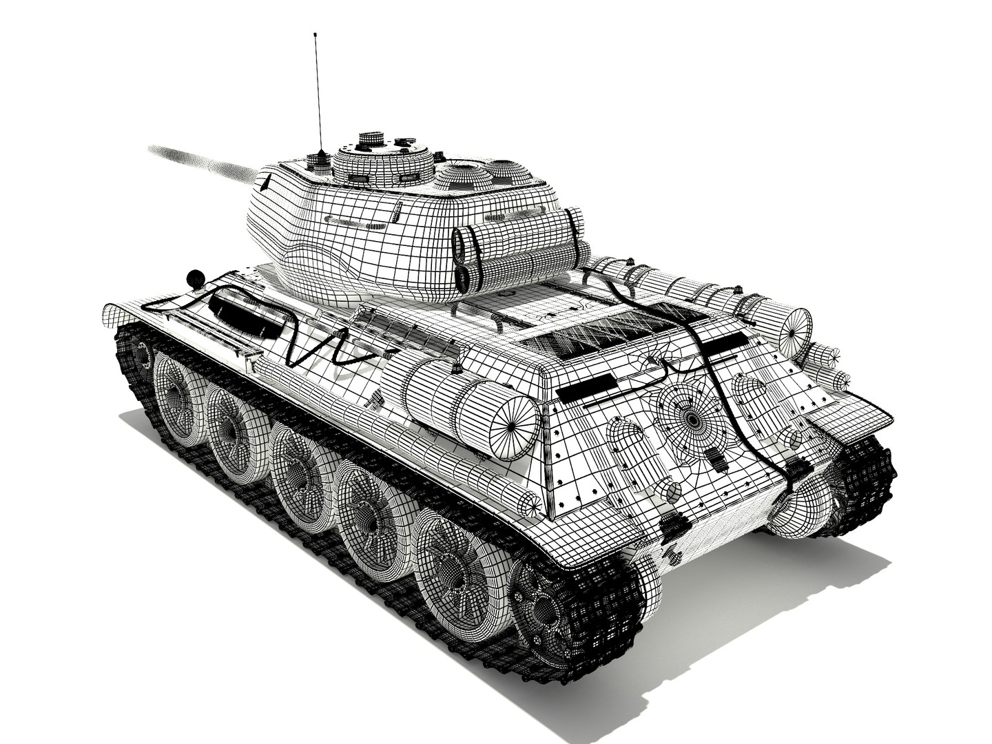 3d Model T-34-85 Tanks Soviet