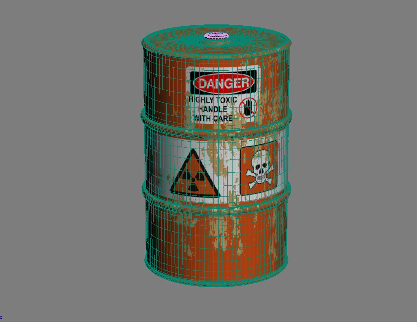 barrel toxic 3d model