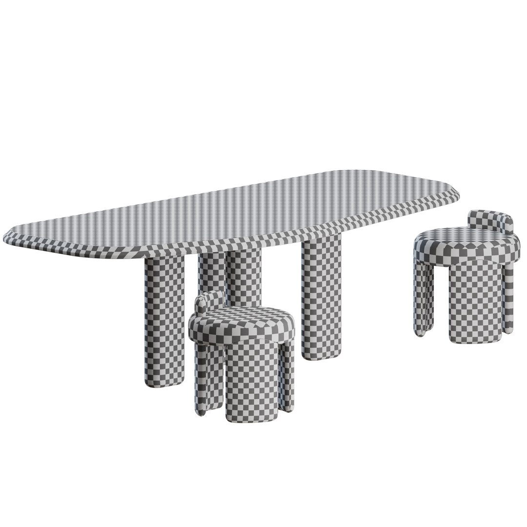Kafa Dinning Set By Collection Particuliere 3D Model - TurboSquid 1827517