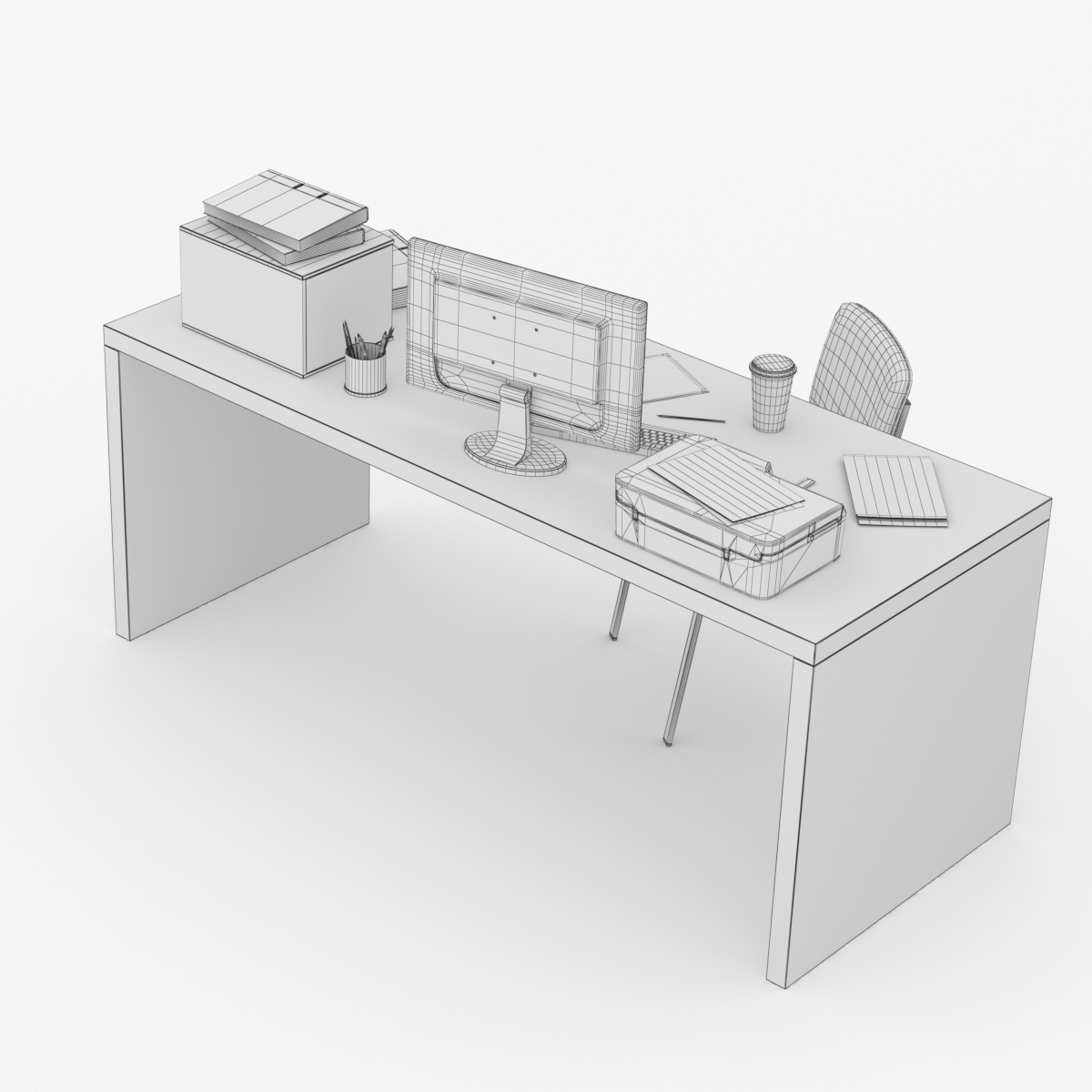 3D office table items model - TurboSquid 1198135