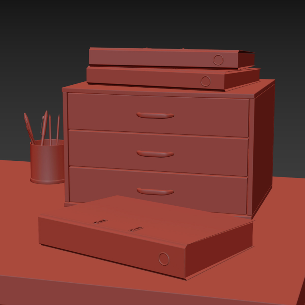 3D office table items model - TurboSquid 1198135