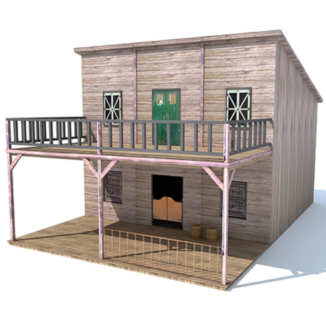 3d western house model