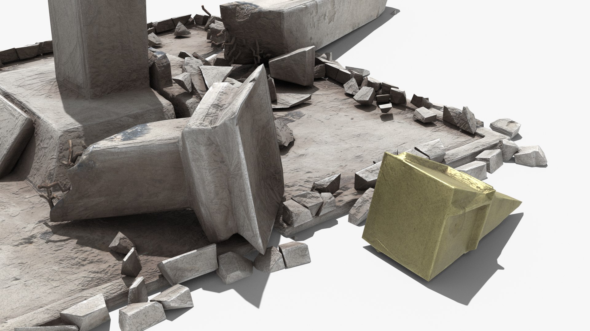 Broken Monument 3D Model - TurboSquid 1490869