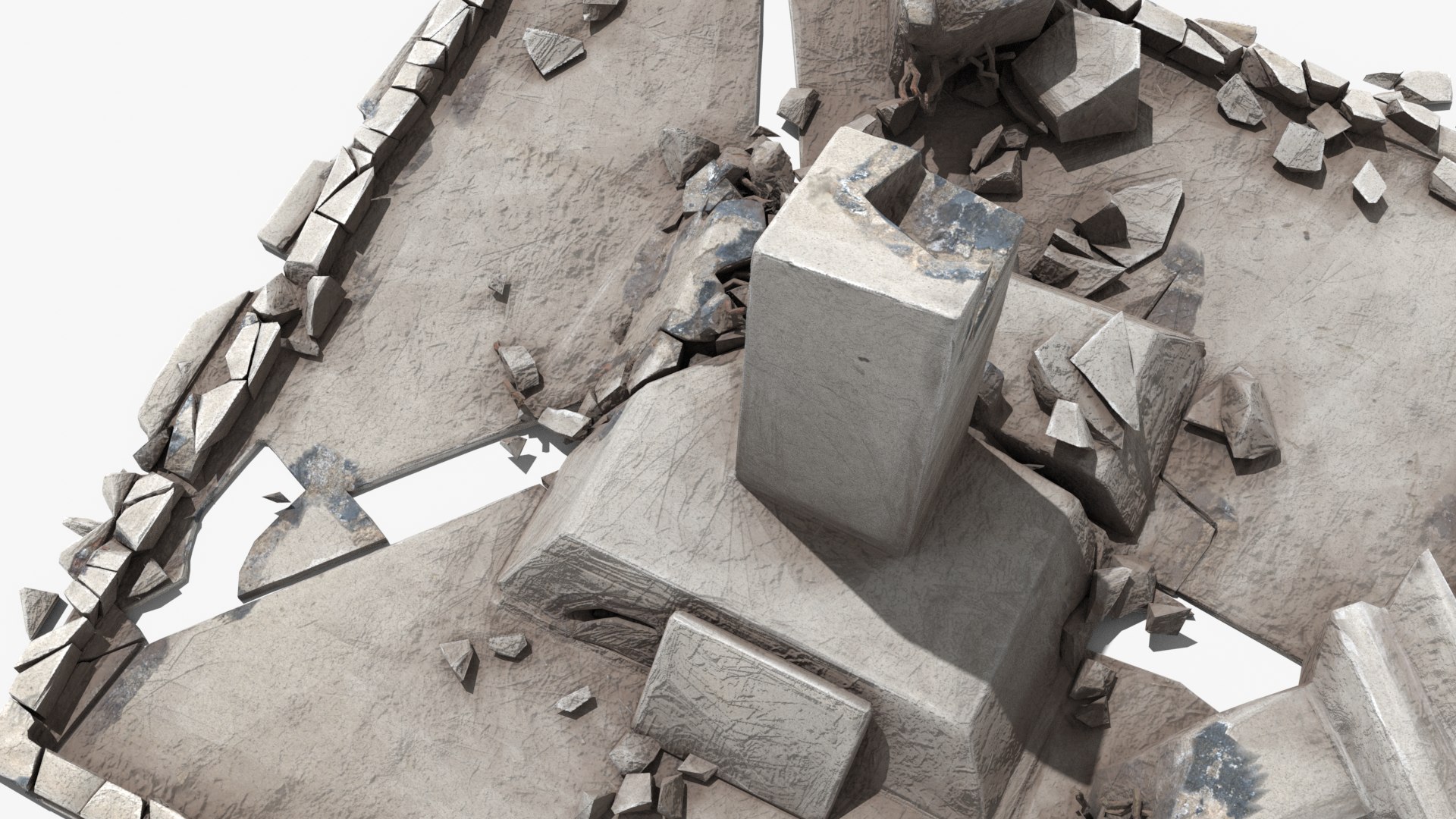 Broken Monument 3D Model - TurboSquid 1490869