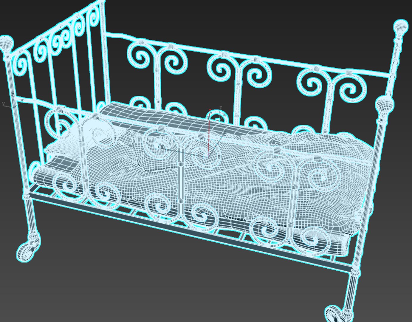 3D Old Rusty And Dirty Crib Model - TurboSquid 1796338