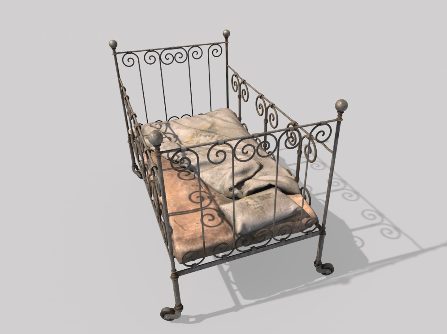 3D Old Rusty And Dirty Crib Model - TurboSquid 1796338