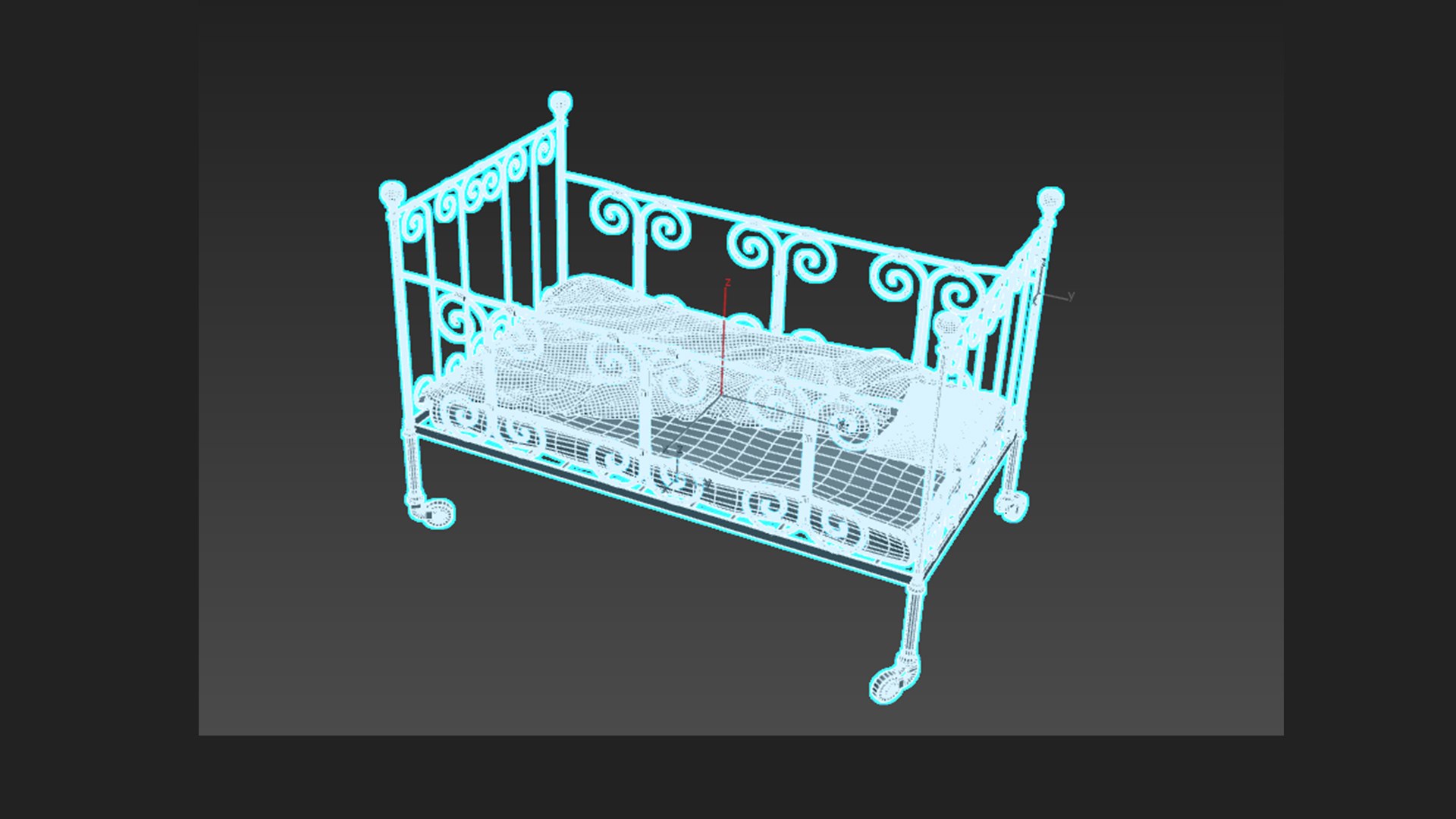 3D Old Rusty And Dirty Crib Model - TurboSquid 1796338