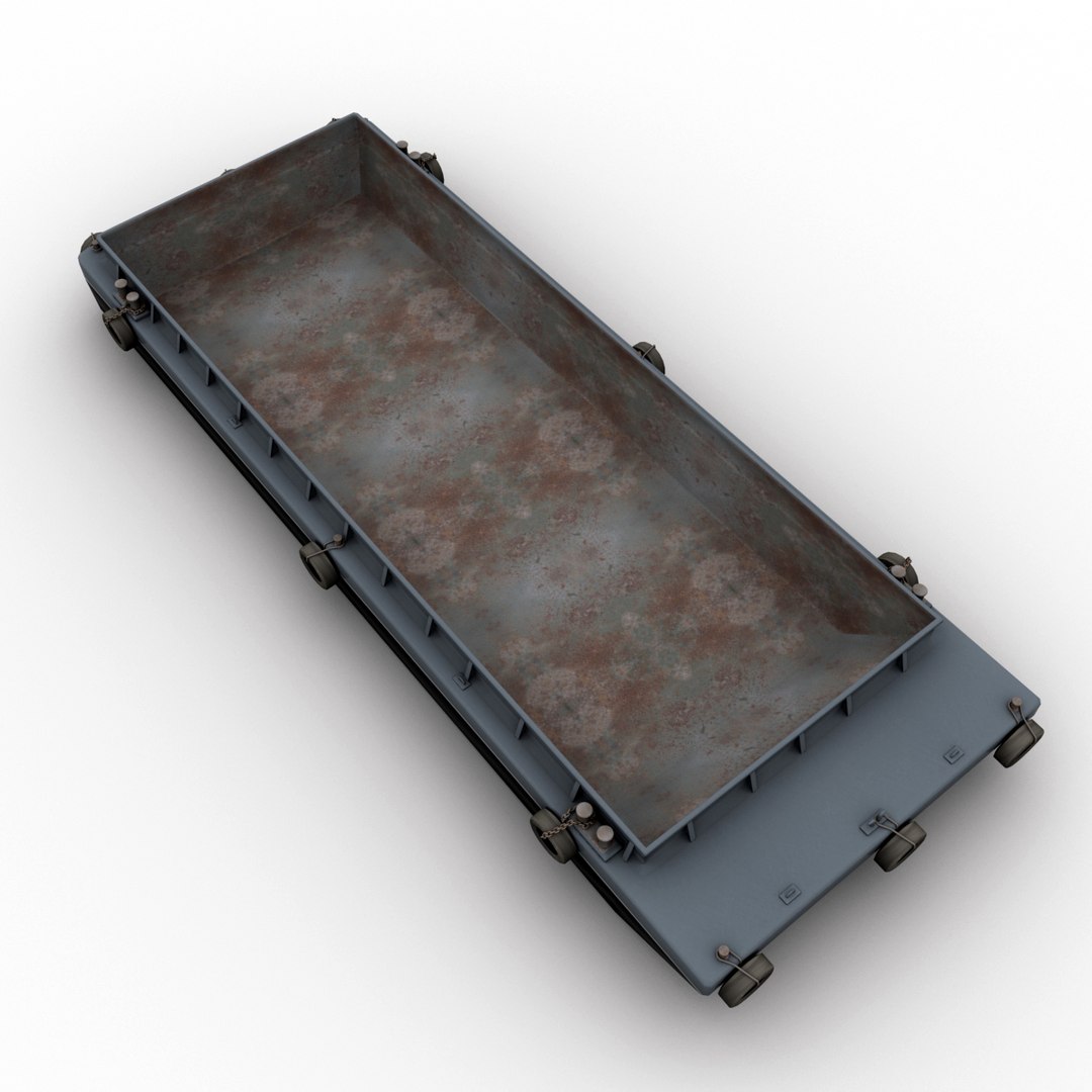 3d Model Of Bulk Cargo Barge