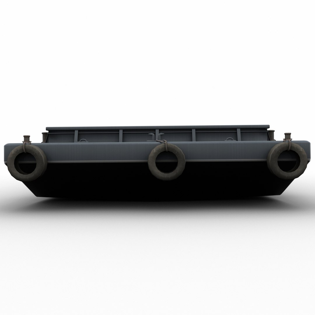 3d Model Of Bulk Cargo Barge