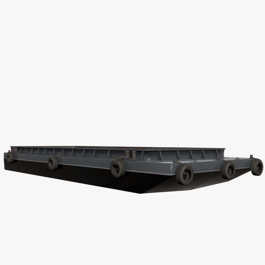 3d Model Of Bulk Cargo Barge
