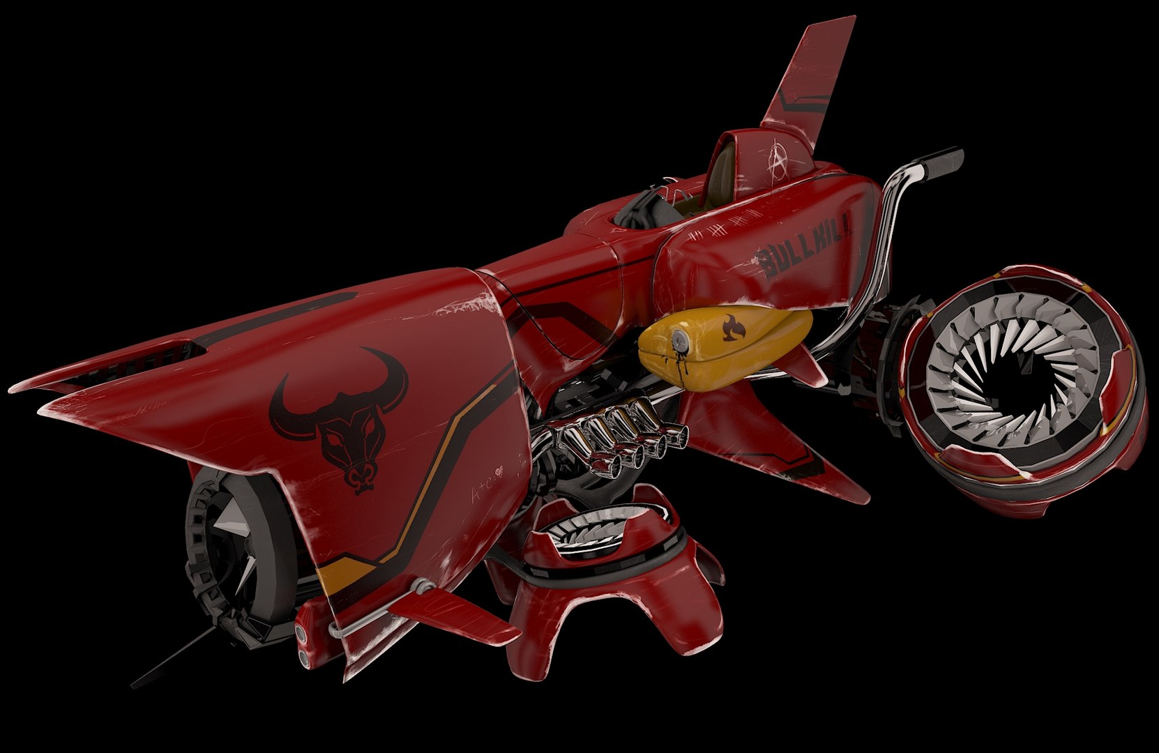 Fantasy Flying Vehicle - 3d Model