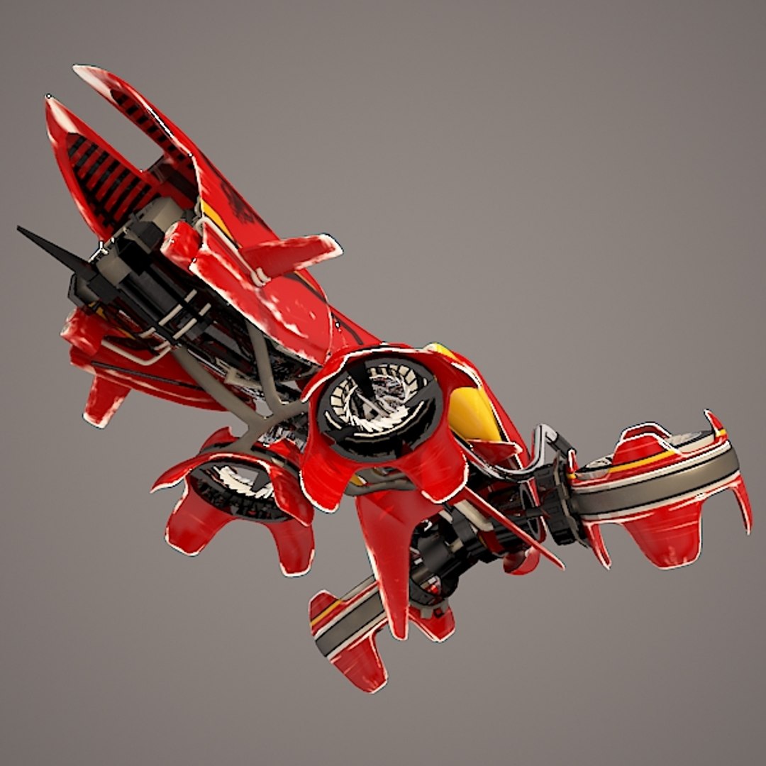 Fantasy Flying Vehicle - 3d Model