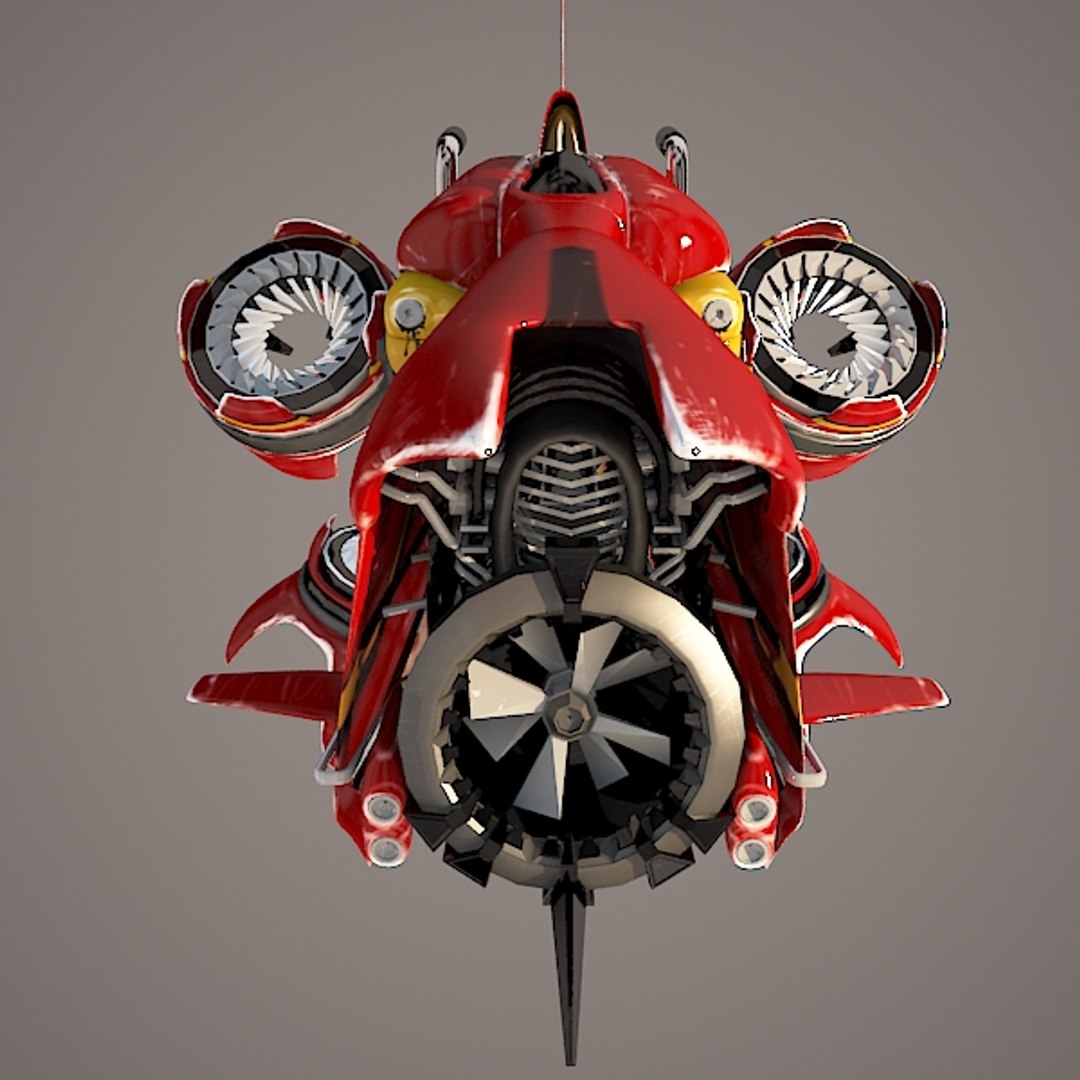 Fantasy Flying Vehicle - 3d Model