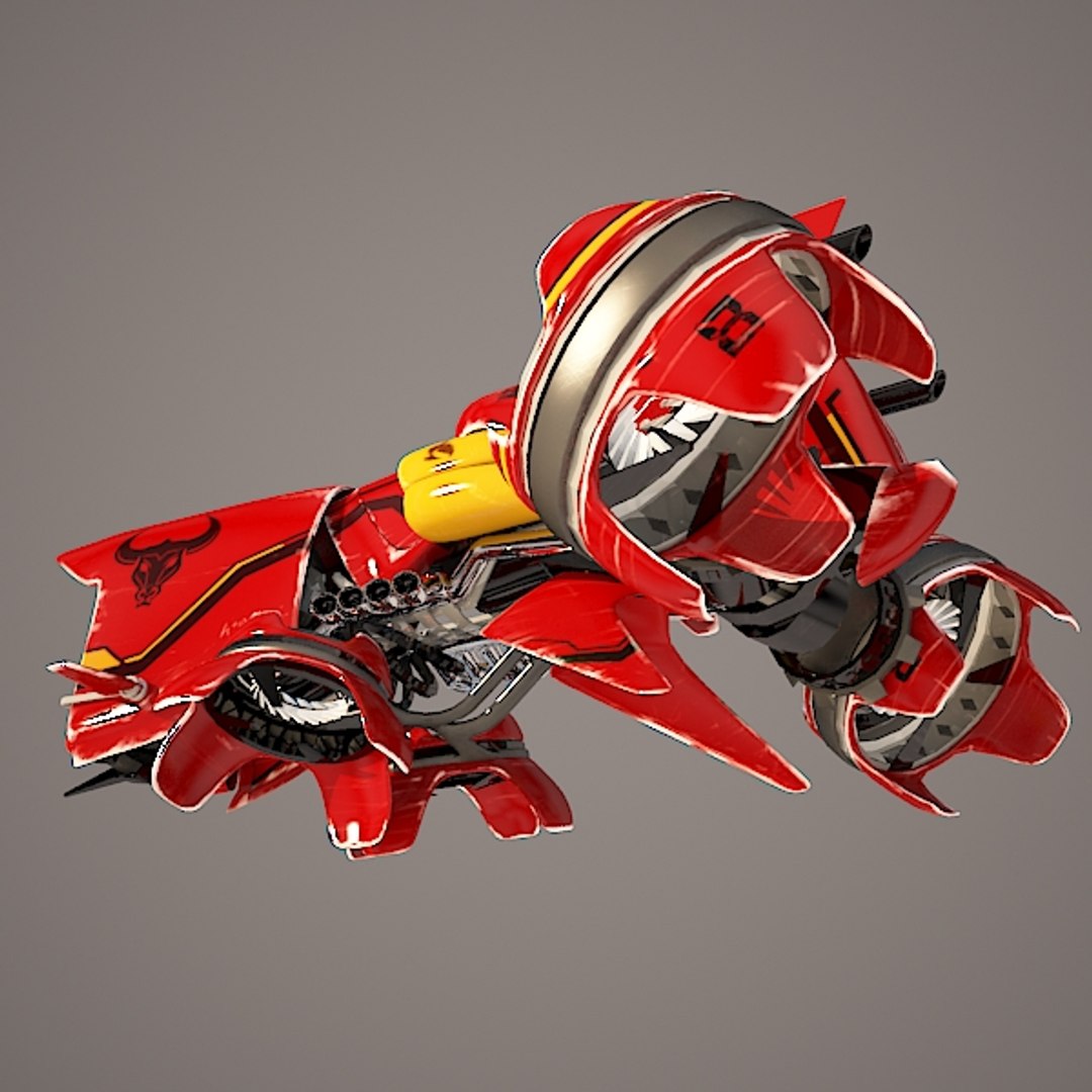 Fantasy Flying Vehicle - 3d Model