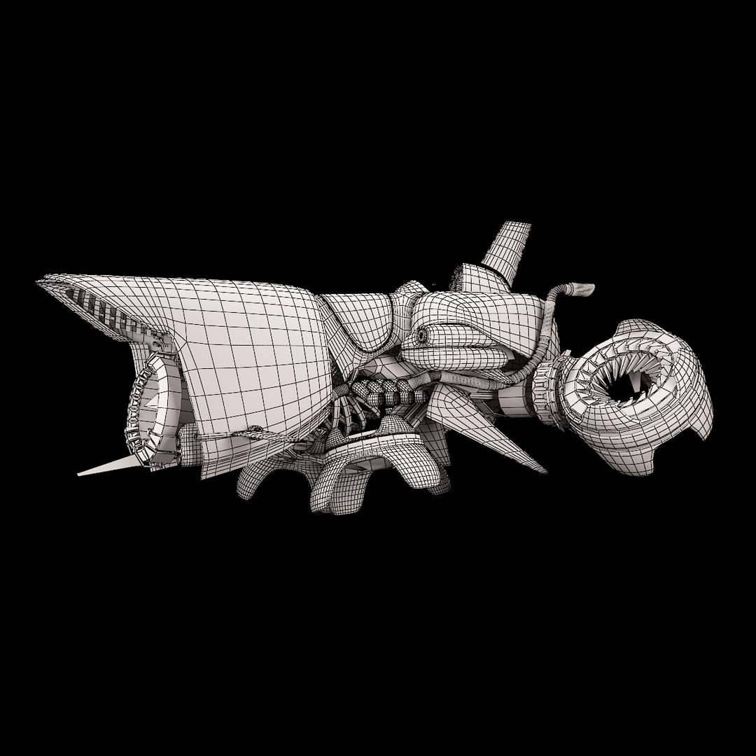 Fantasy Flying Vehicle - 3d Model