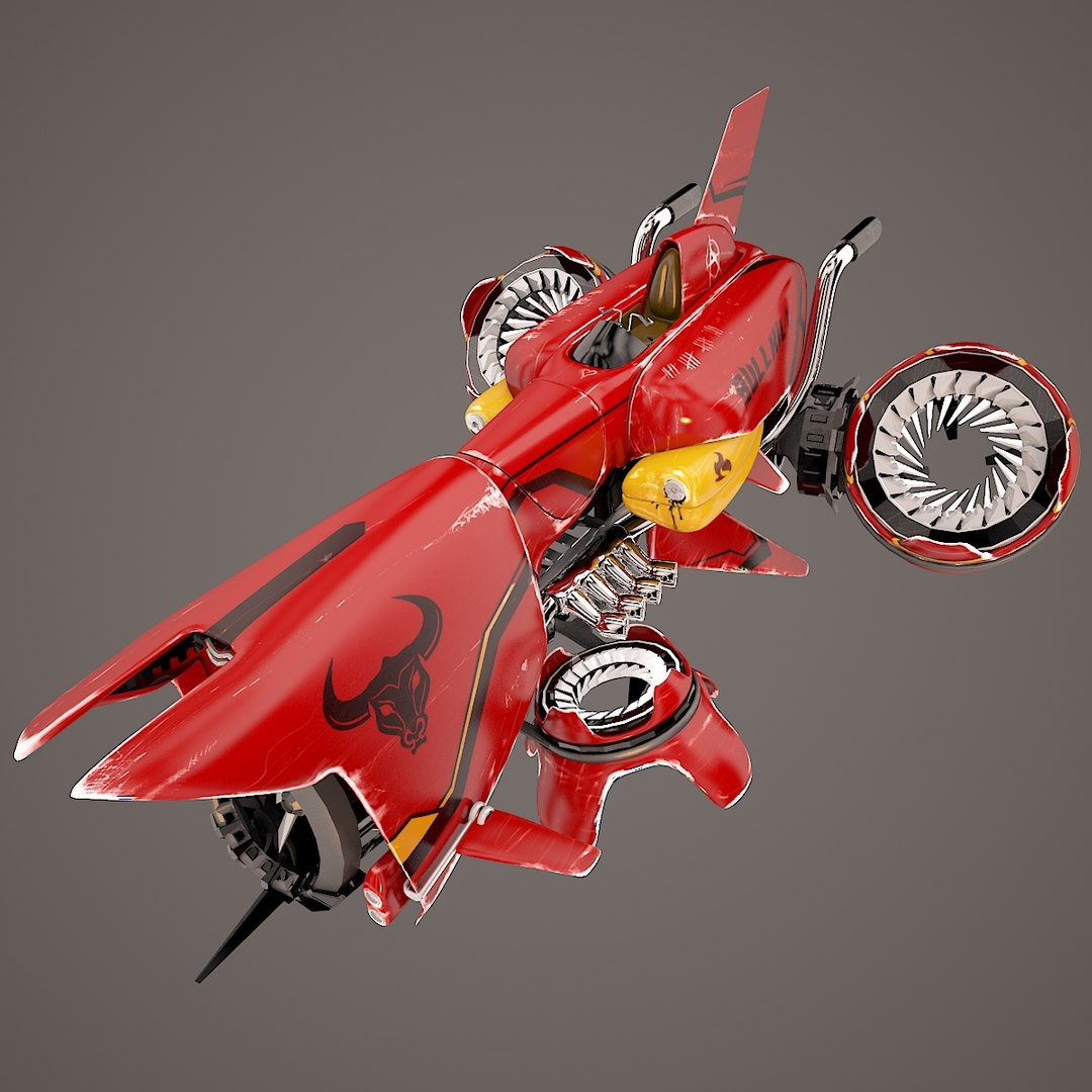 Fantasy Flying Vehicle - 3d Model