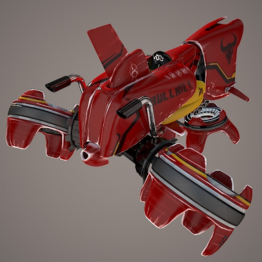 Fantasy Flying Vehicle - 3d Model