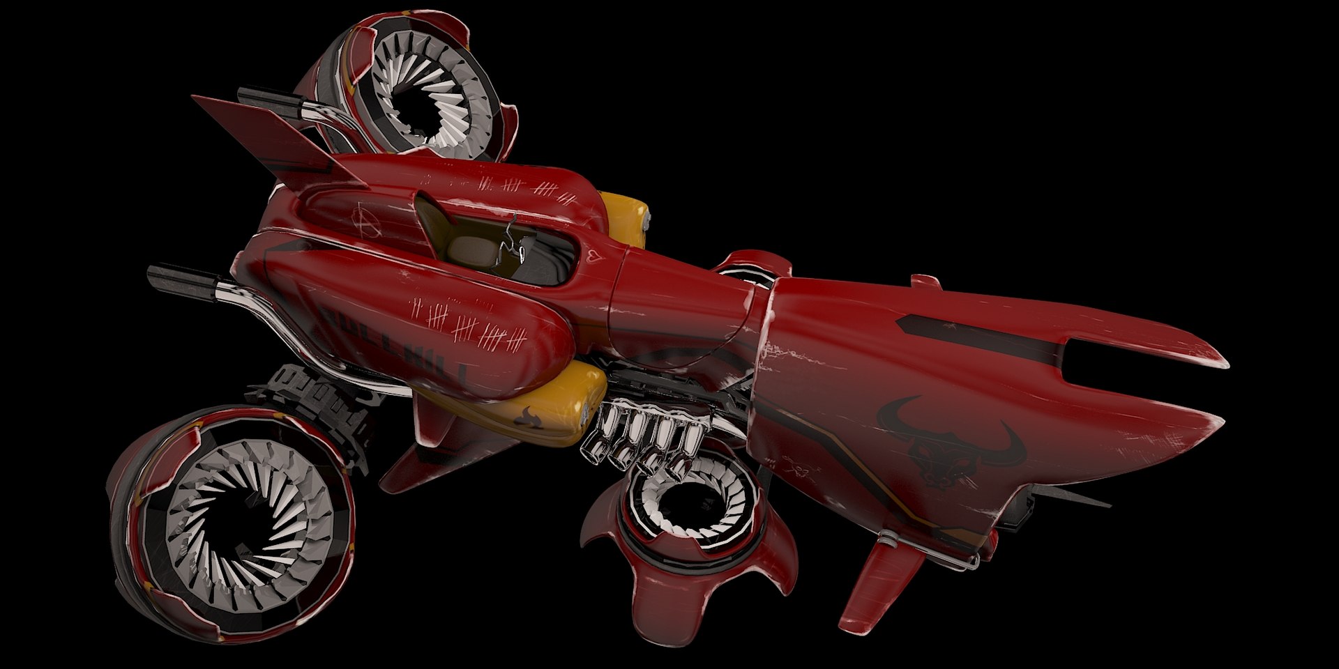 Fantasy Flying Vehicle - 3d Model