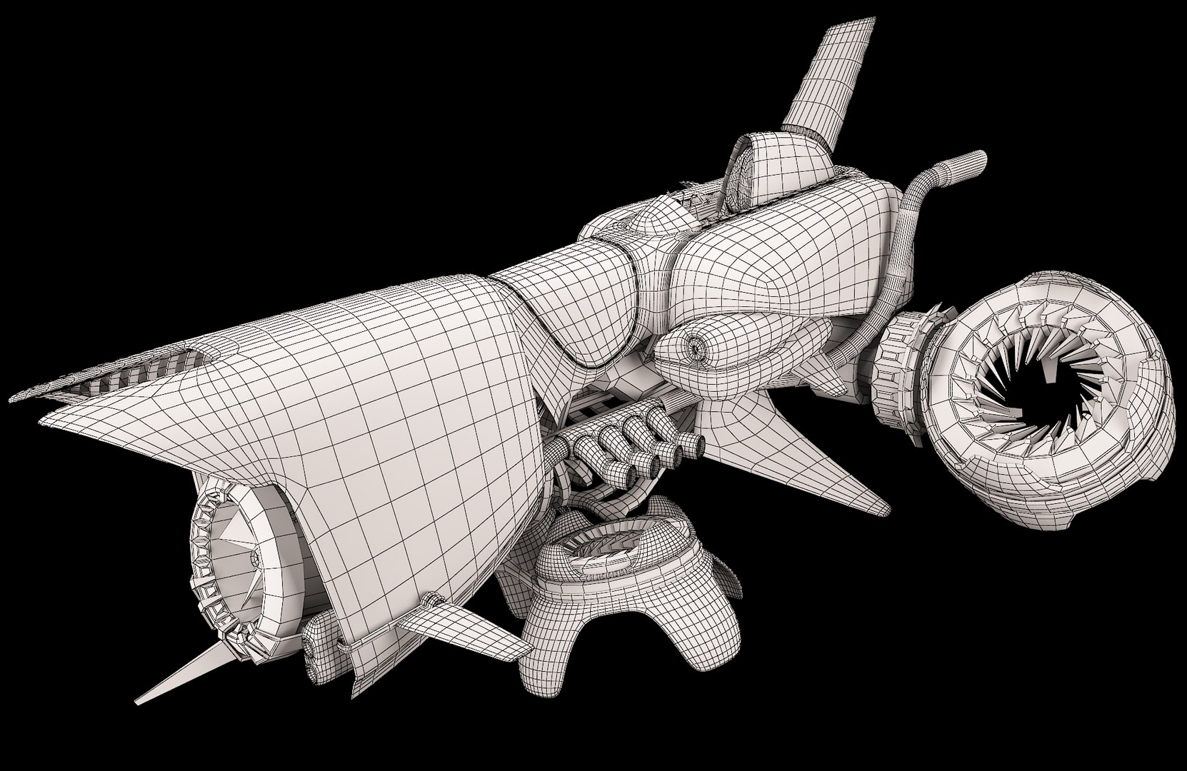 Fantasy Flying Vehicle - 3d Model