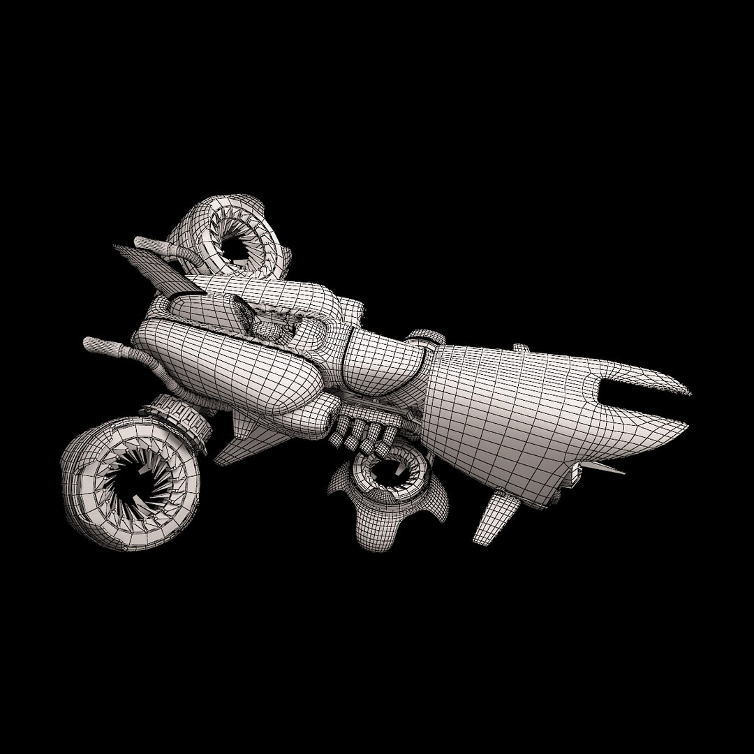 Fantasy Flying Vehicle - 3d Model