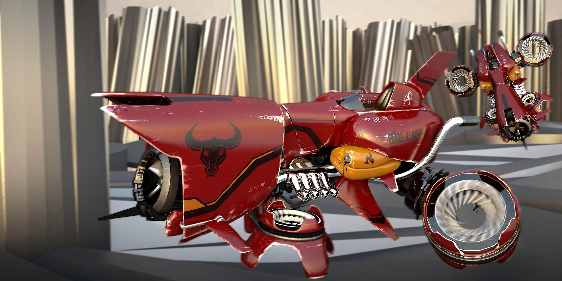 Fantasy Flying Vehicle - 3d Model